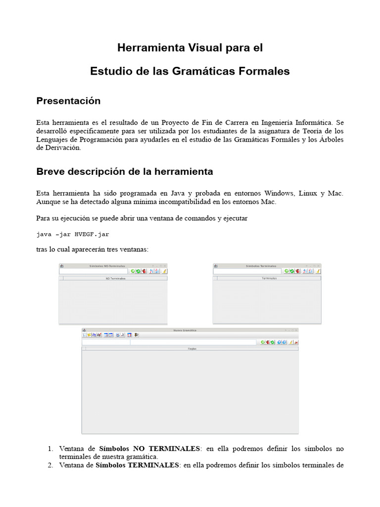 Herramienta Visual para El Estudio de Las Gramáticas Formales | PDF ...