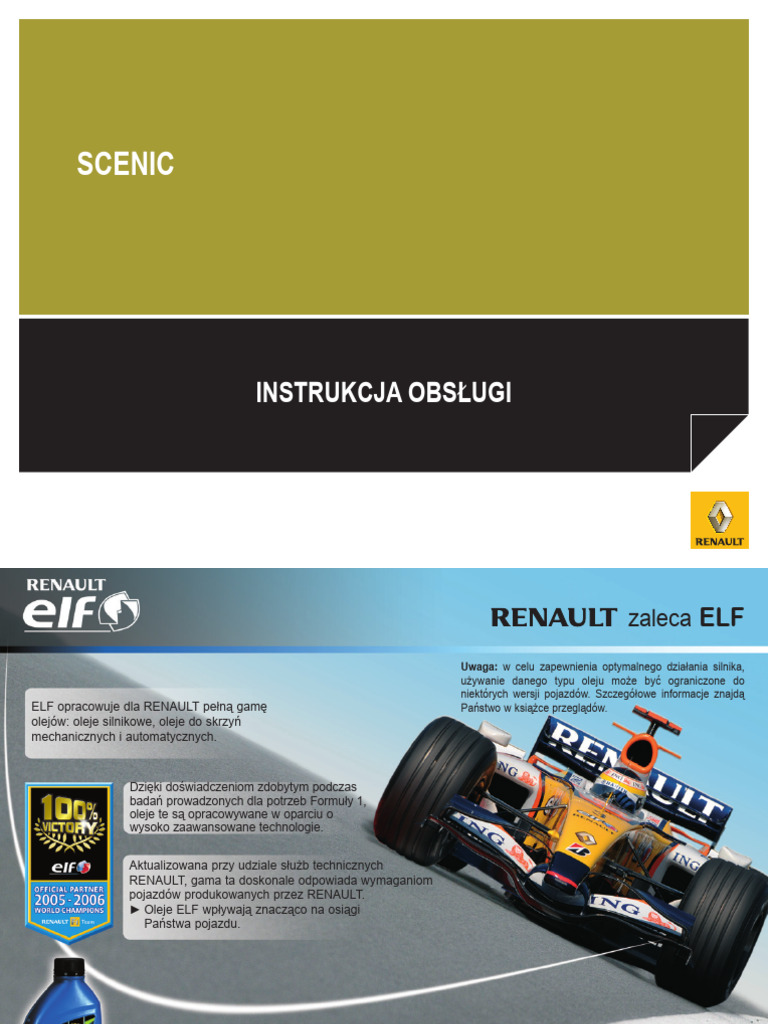 Instrukcja Obs Ugi - Renault Scenic II - POL | PDF