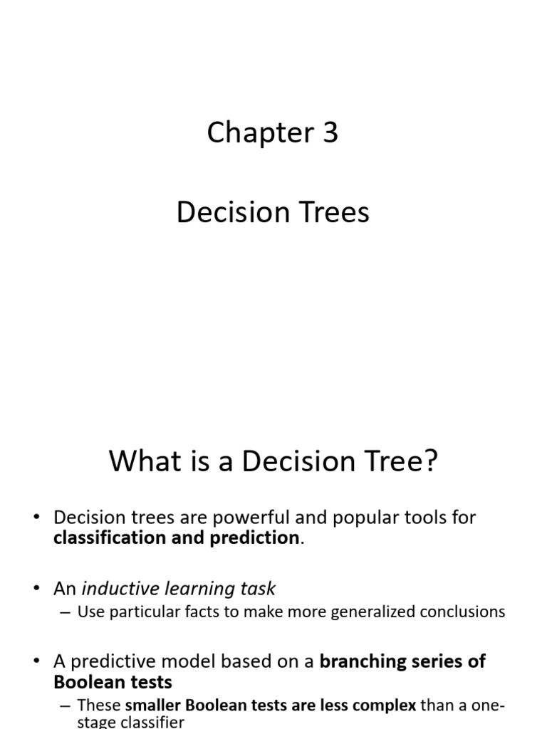 Chapter 3 Decision Trees | PDF | Statistical Classification | Applied Mathematics