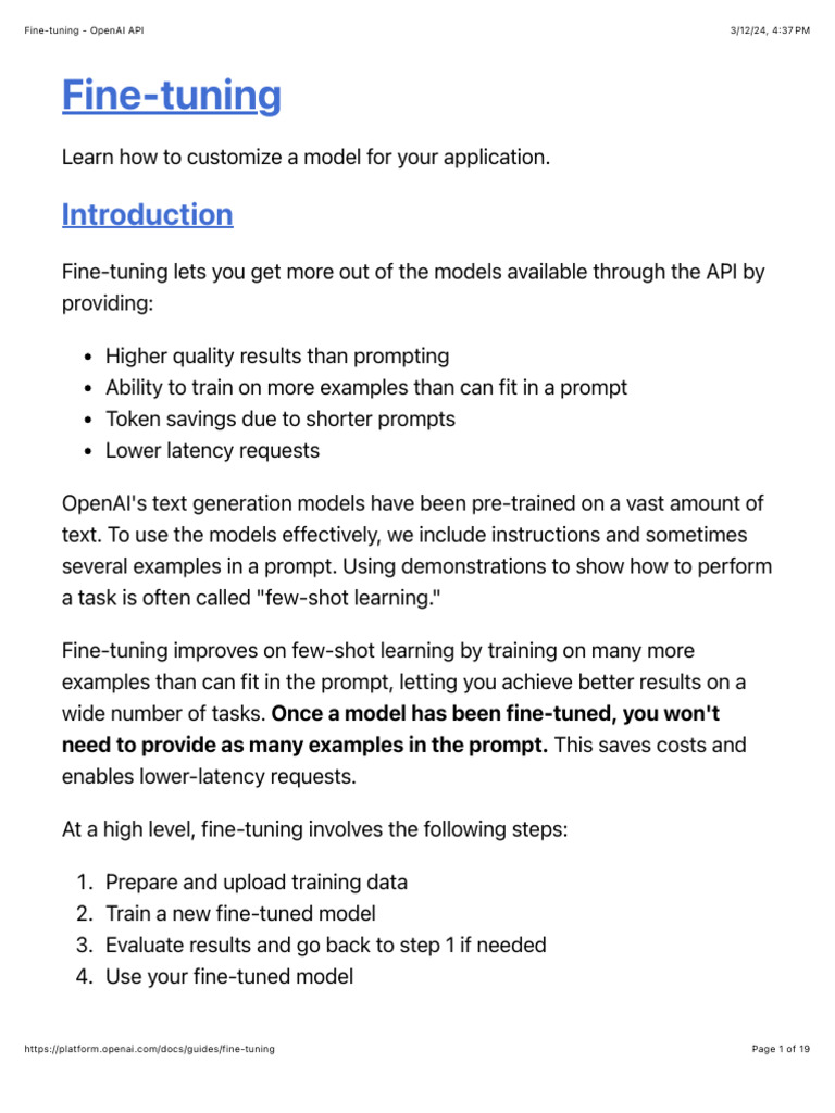 Fine-Tuning - OpenAI API | PDF | Computer Science | Computing