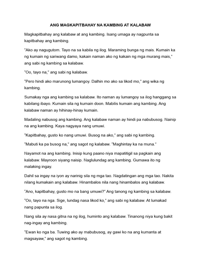 PARABULA AT PABULA | PDF