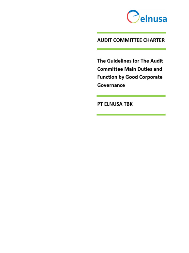 Audit Committee Charter | PDF | Audit Committee | Board Of Directors