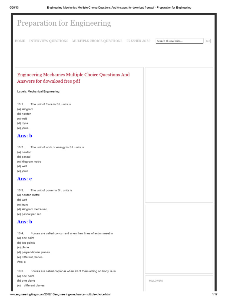 Engineering Mechanics2 Pdf Friction Force