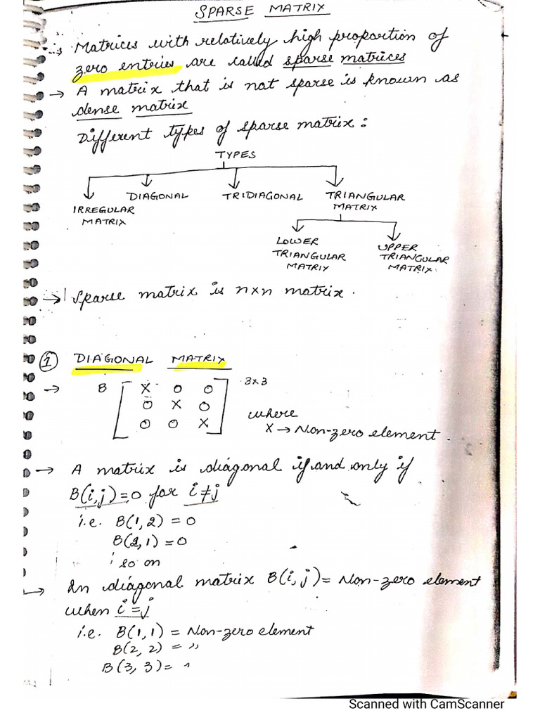 Sparse Matrix (L) | PDF