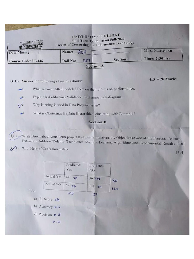Final Paper Morning (Sir Usman Zia) | PDF