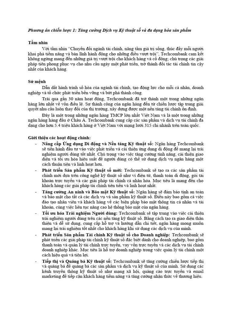 Quản trị chiến lược NH BT2 | PDF