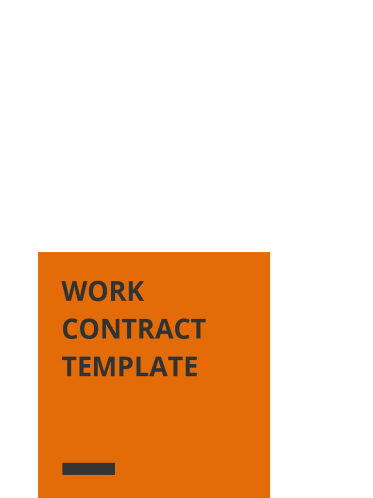 Work Contract template | PDF | Employment | Salary