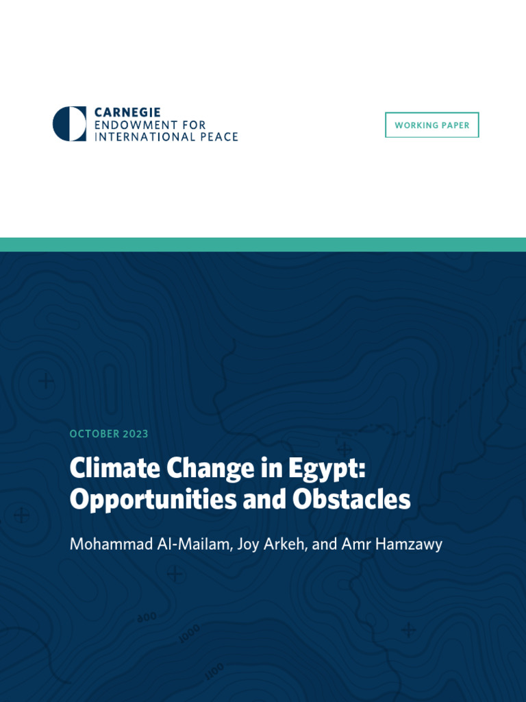 Egypt's Climate Change Challenges & Solutions | PDF | Climate Change ...