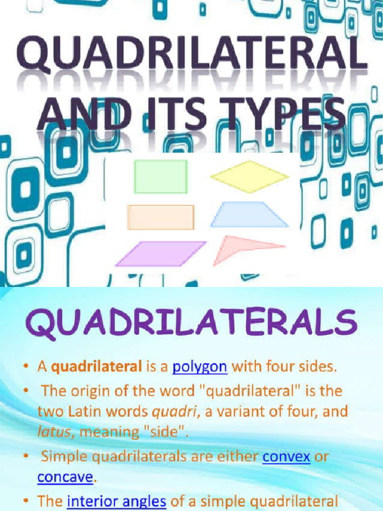 Quadrilaterals and Its Types | PDF