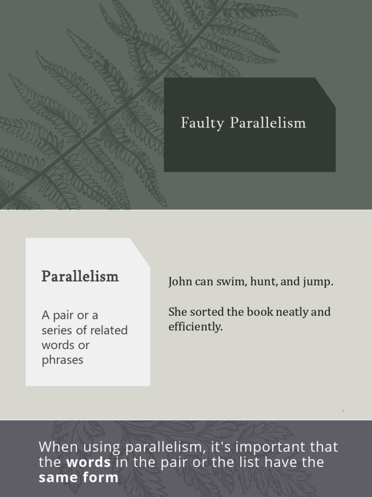 Faulty Parallelism | PDF | Syntax | Grammar