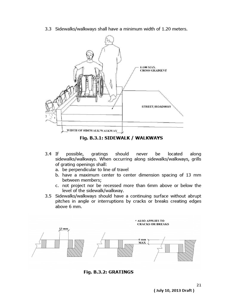 Fig. B.3.1: Sidewalk / Walkways | PDF | Sidewalk | Pedestrian Crossing