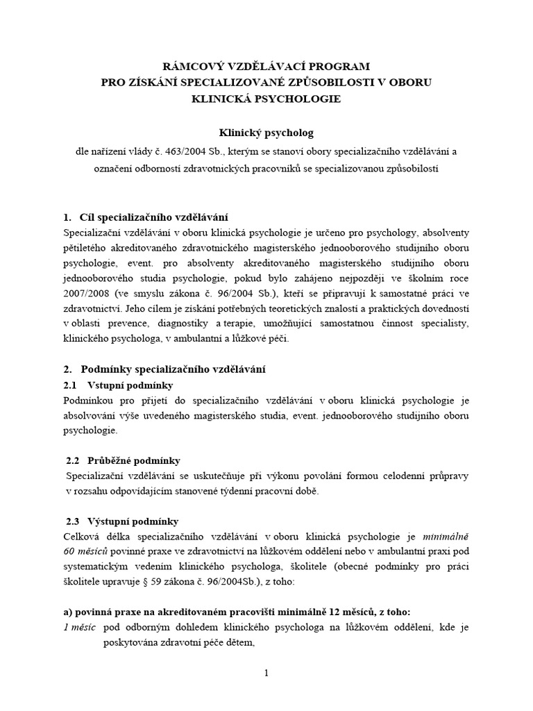 Klinická Psychologie | PDF