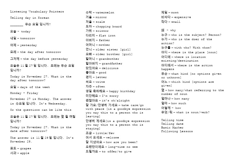 Listening Vocabulary Pointers | PDF | Language Mechanics | Syntax Listening Vocabulary Pointers | PDF | Language Mechanics | Syntax