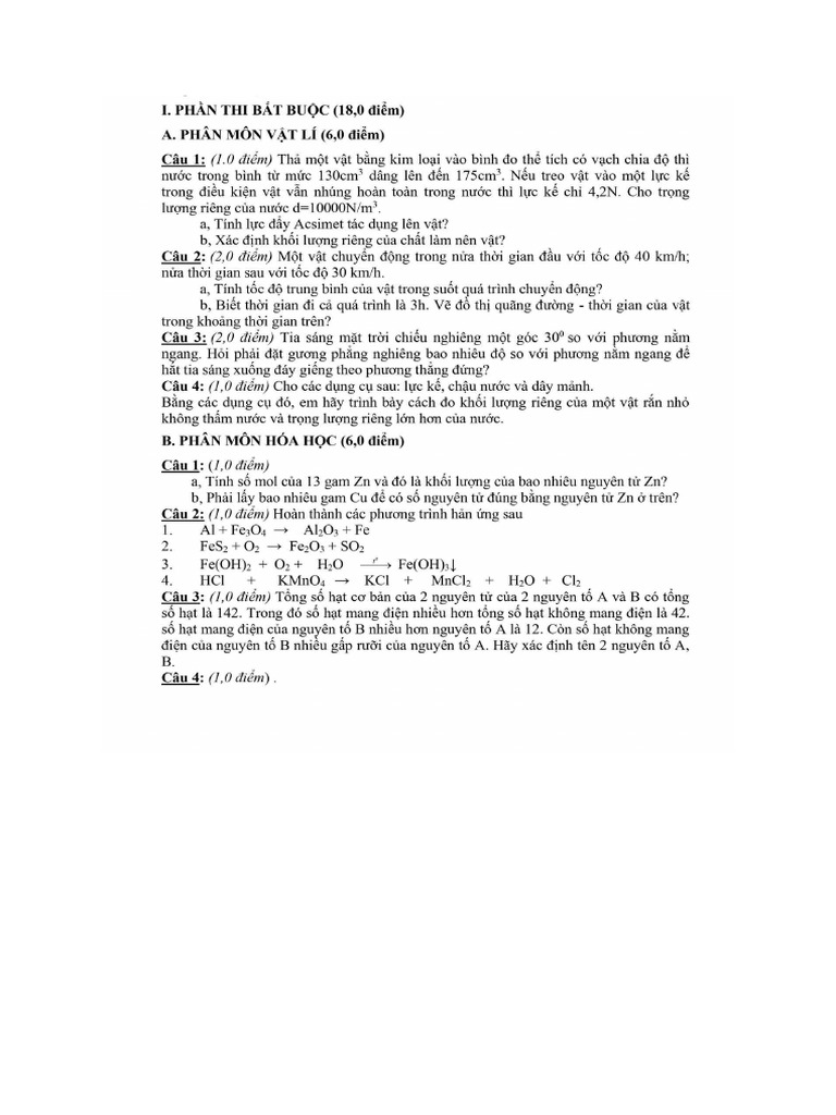 De Thi Chon HSG | PDF