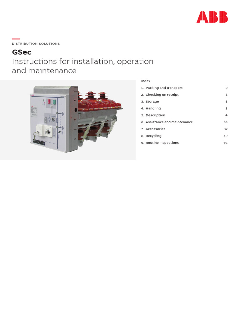GSec Switch-Disconnectors Manual | PDF | Switch | Electrical Wiring