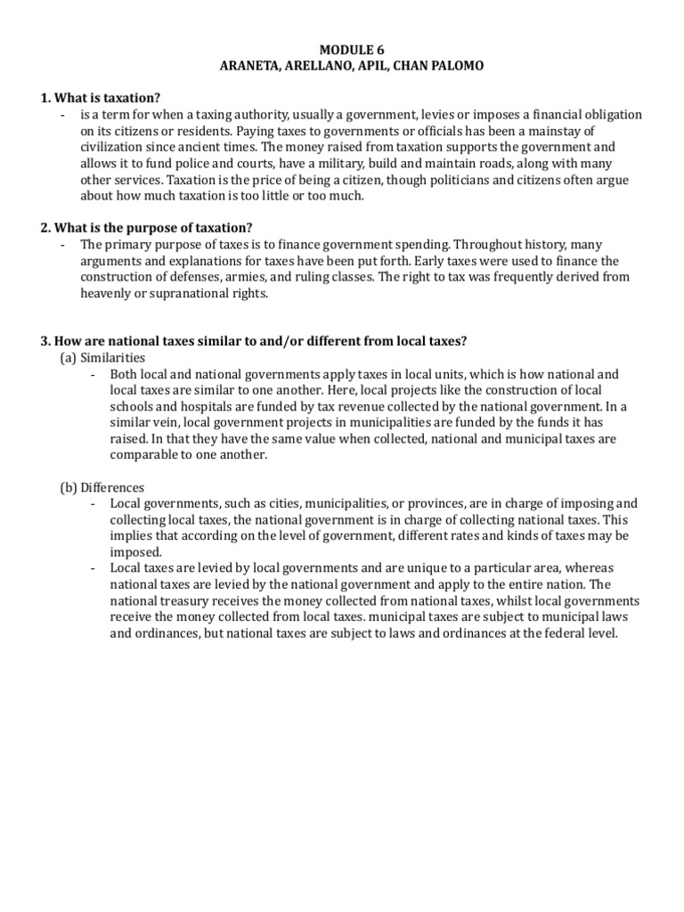 Riph - Module 6 | PDF | Taxes | Payments