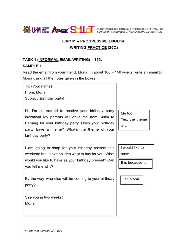 LSP 101 Task 1 Sample | PDF