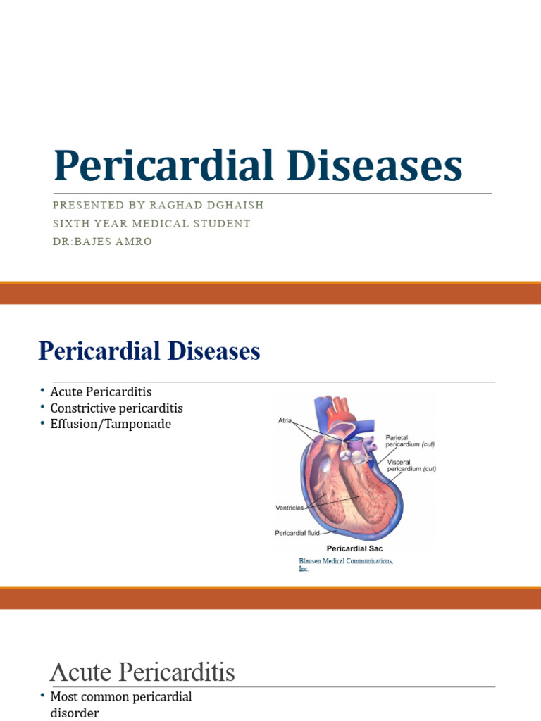 Pericardial Diseases - Raghad Dghaish | PDF | Medical Specialties | Heart