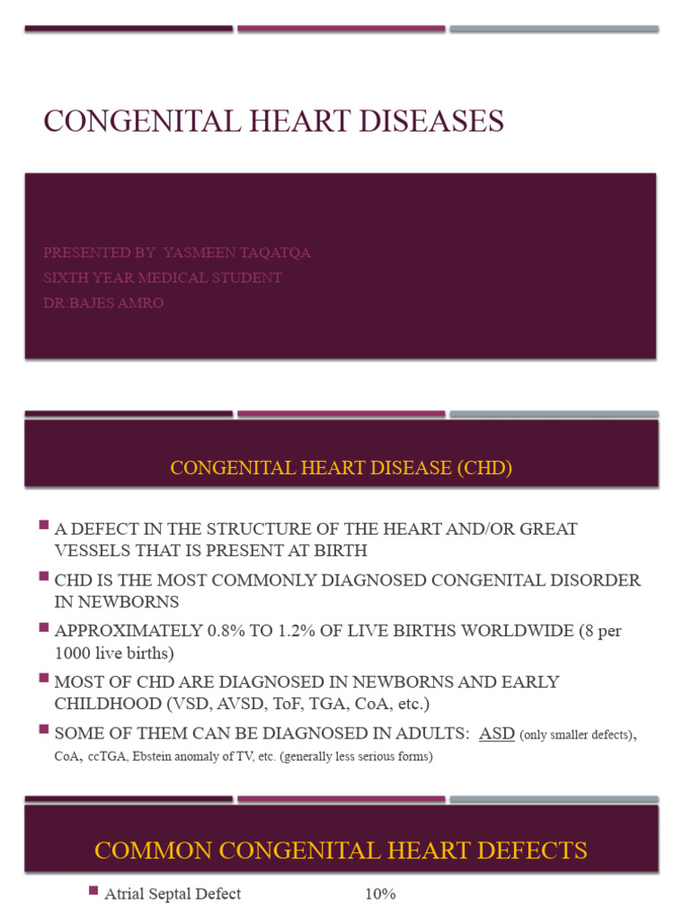 Congenital Heart Diseases-1 | PDF | Congenital Heart Defect | Heart