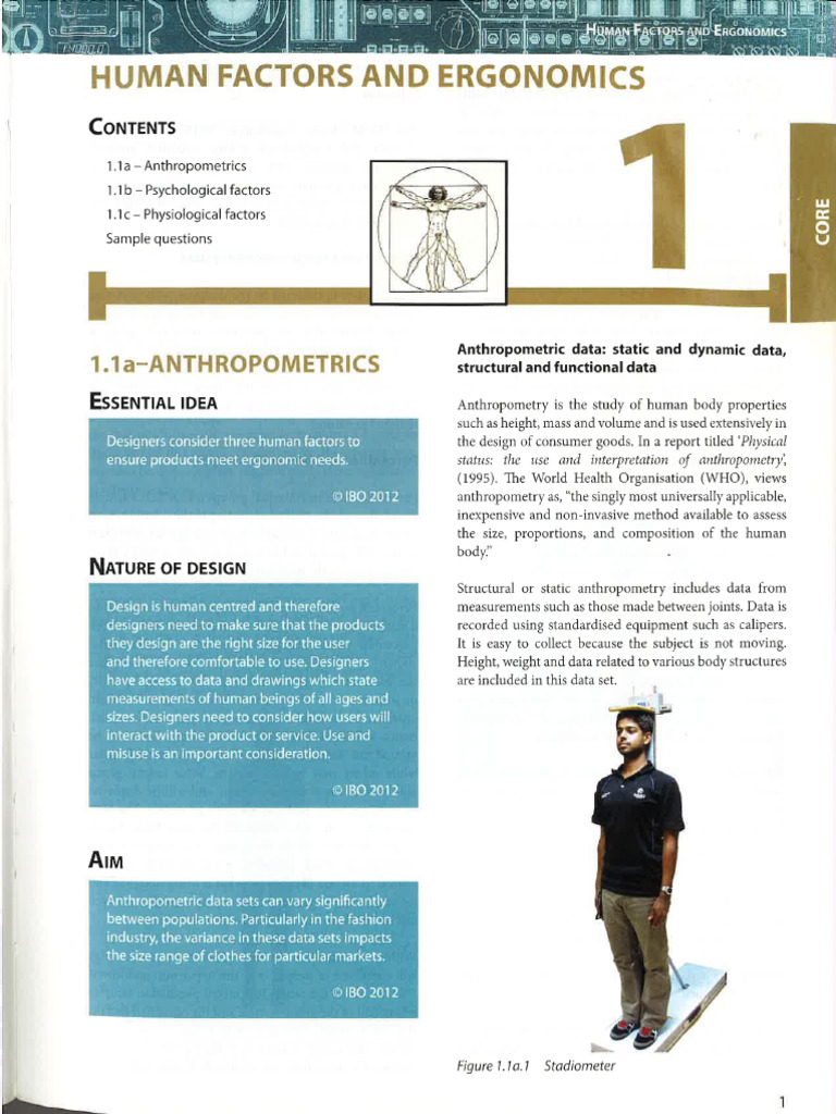 1 Human Factors and Ergonomics 1 | PDF