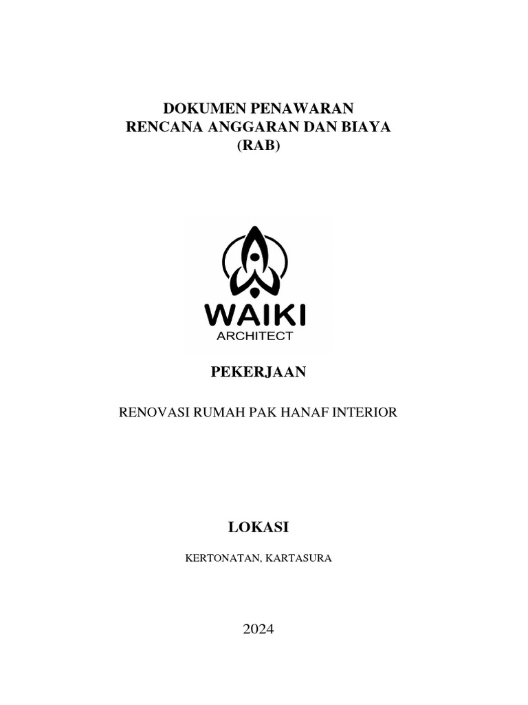 Rab Rumah Pak Hanaf Interior | PDF