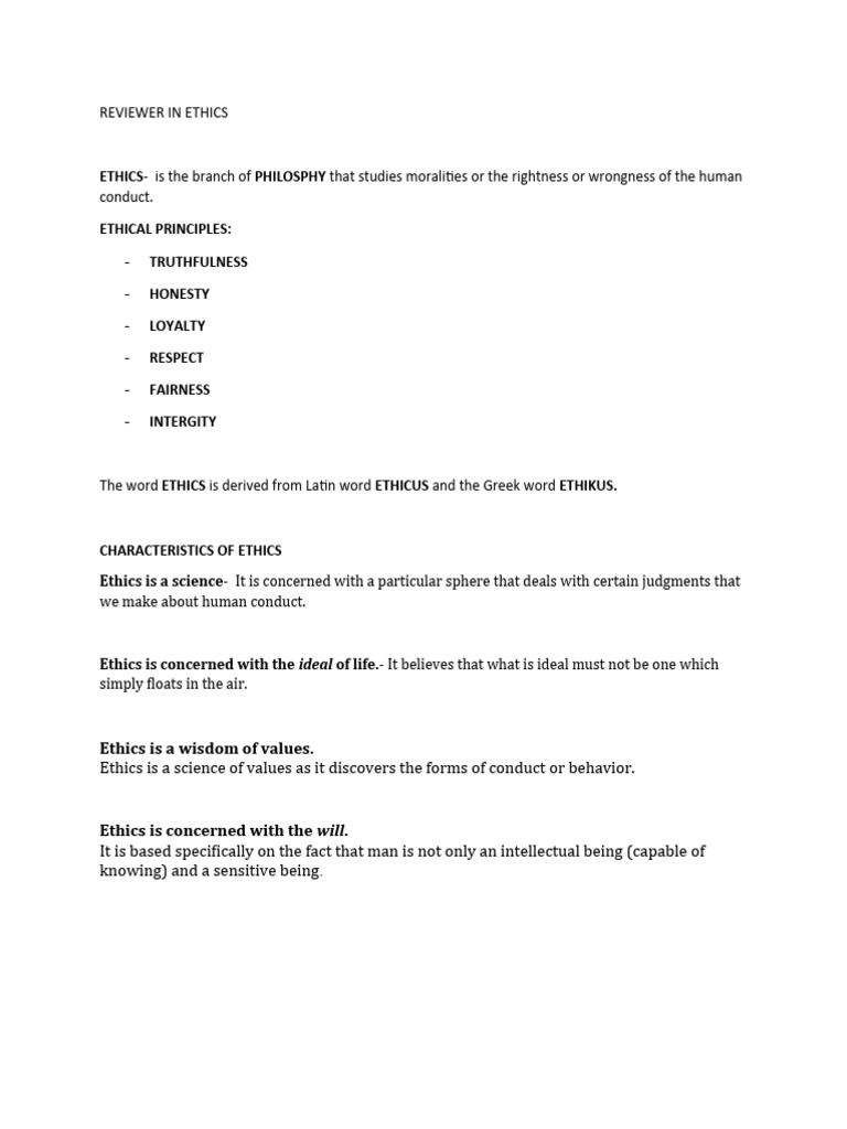 Reviewer in Ethics | Download Free PDF | Morality | Virtue