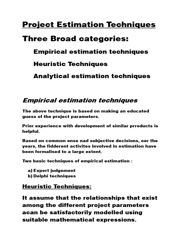 Estimation Techniques Cocomo | PDF | Applied Mathematics | Computing