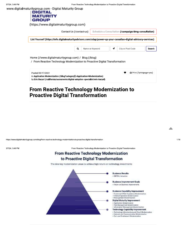 Digital Modernization and Digital Transformation | PDF