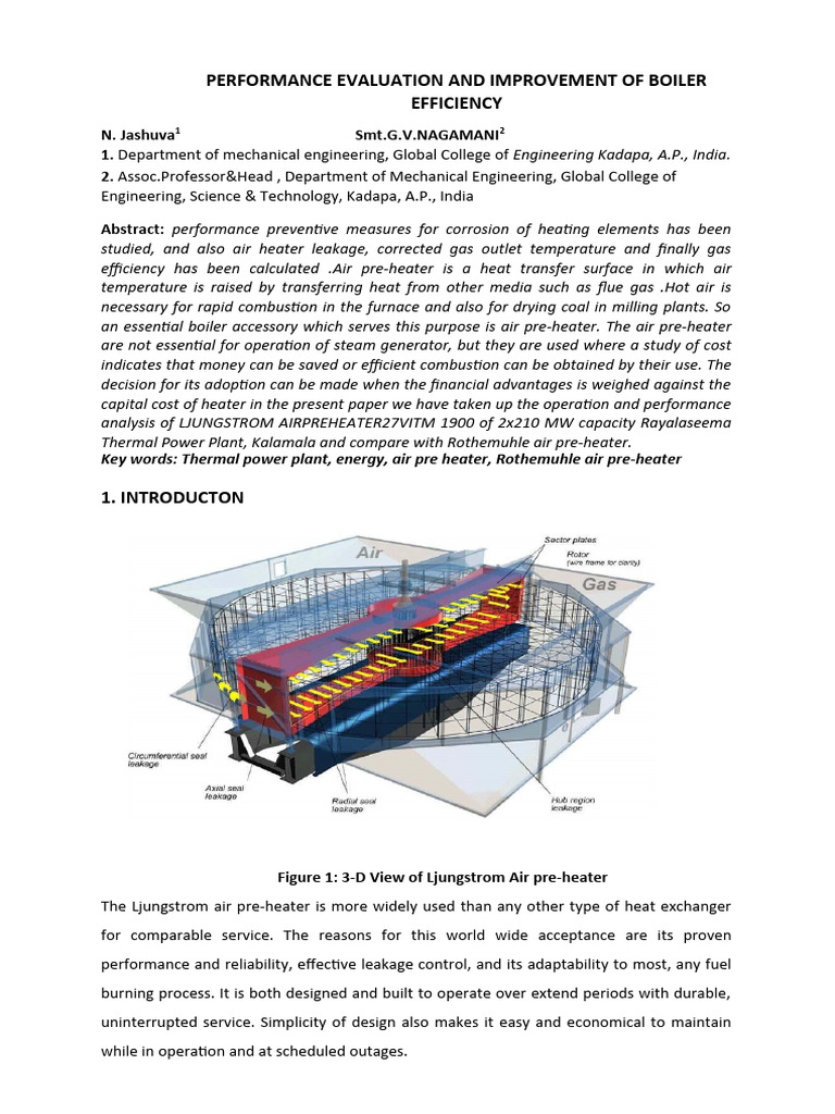 Performance Evaluation and Improvement o | PDF | Boiler | Physical ...
