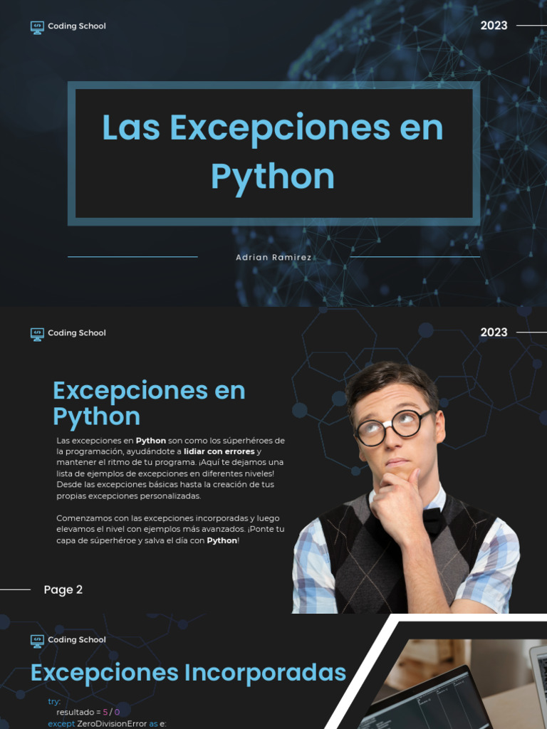 Las Excepciones en Python | PDF | Python (lenguaje de programación ... Las Excepciones en Python | PDF | Python (lenguaje de programación ...