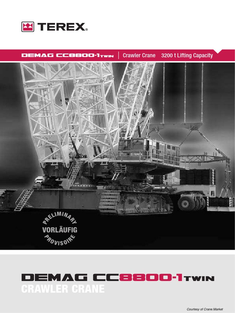 terex-demag-crawler-cranes-spec-d78fc7 | PDF | Crane (Machine) | Manufactured Goods
