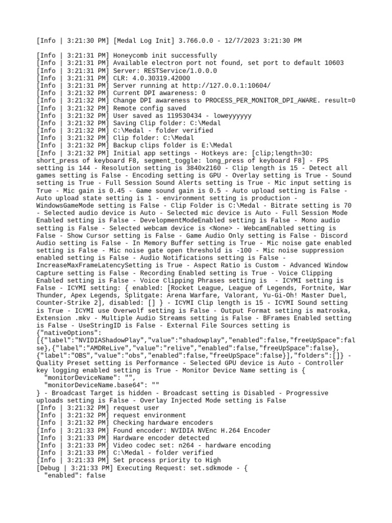 Medal App Initialization Log 3.766 | PDF | Computer Engineering | Computing
