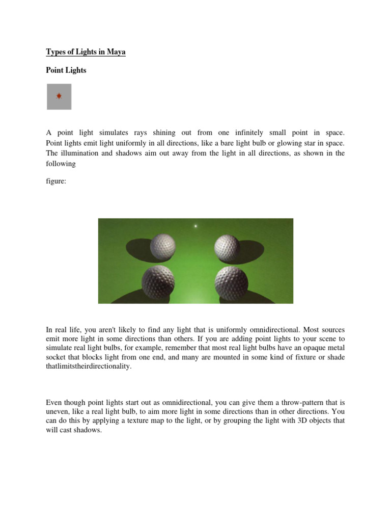 maya tips | PDF | Light | Shadow