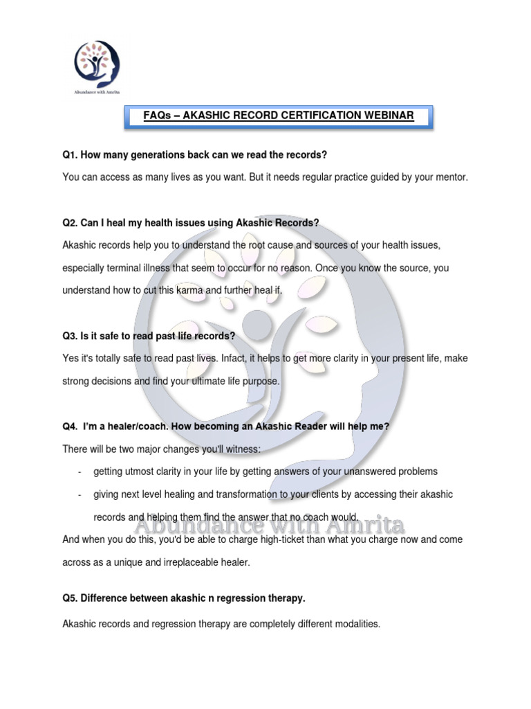 Akashic Records: A Guide for Healers | PDF