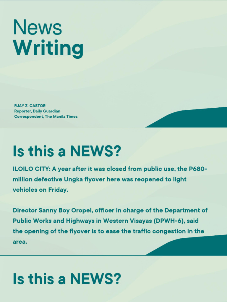 Castor News-Writing ExplainedPH | PDF | News | Linguistics