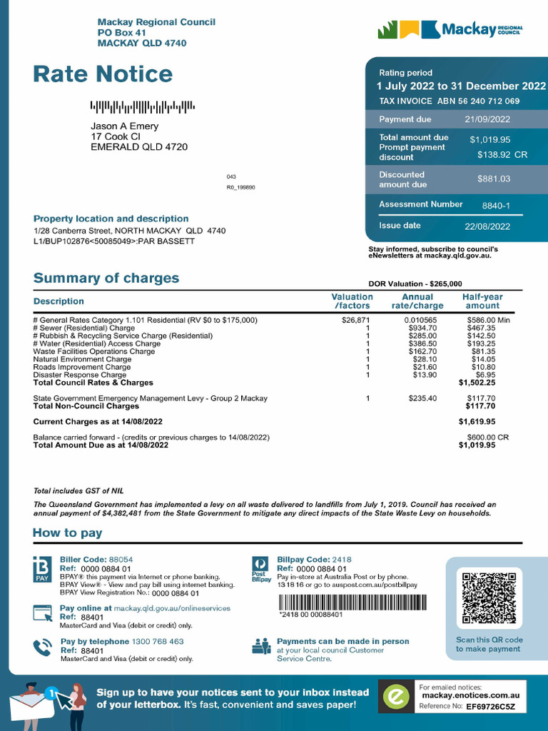 Mackay Rates H2 2022 | PDF