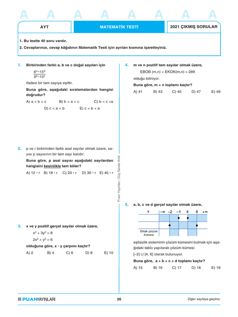 ayt-2021-cikmis-sorular (1) | PDF