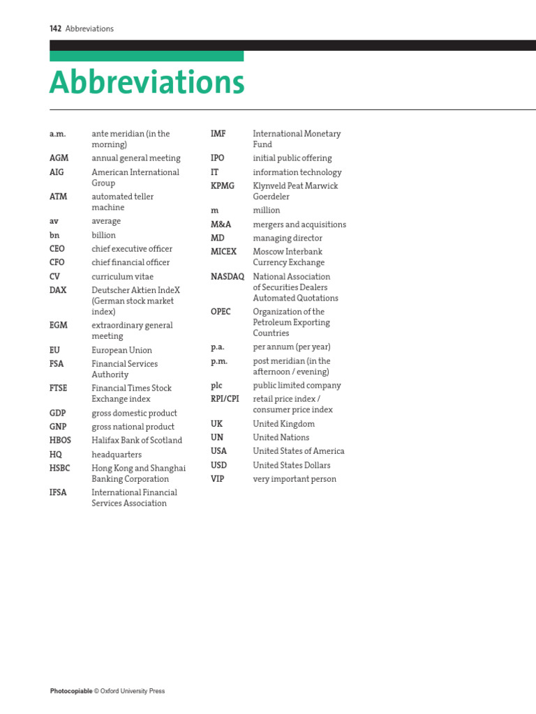 Finance_1_SB_Abbreviations | PDF | Hsbc | Hbos
