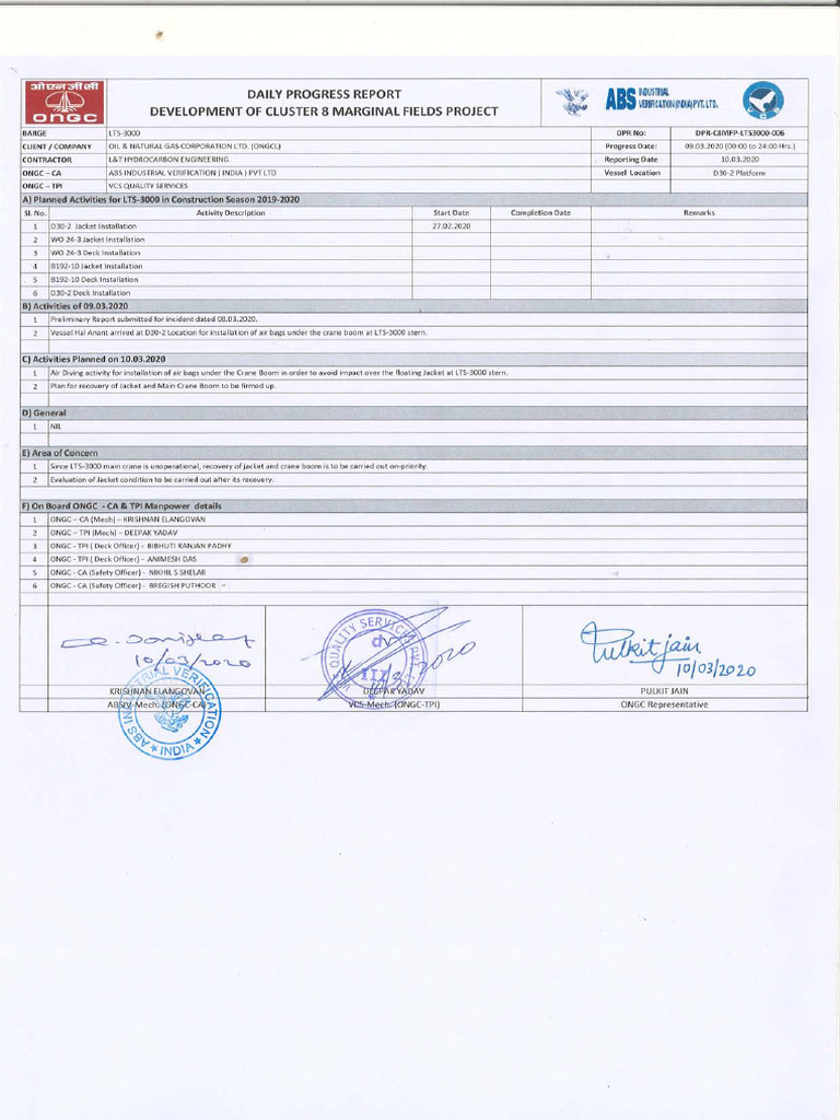 DPR-C8MFP - LTS3000 - 006 Dated On 09.03.2020 | PDF