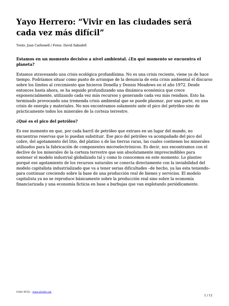 Yayo Herrero Los Partidos de Izquierdas A Veces Son Demasiado Miedosos ... Yayo Herrero Los Partidos de Izquierdas A Veces Son Demasiado Miedosos ...