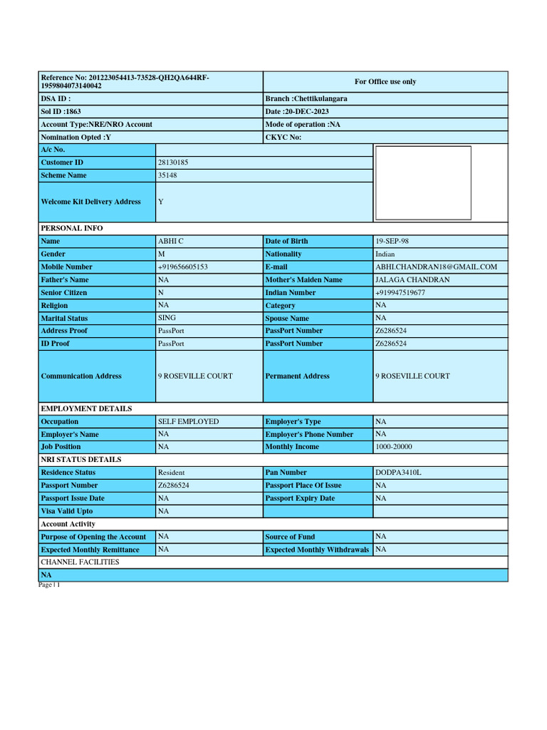 Page - 1 | PDF | Identity Document | Cheque