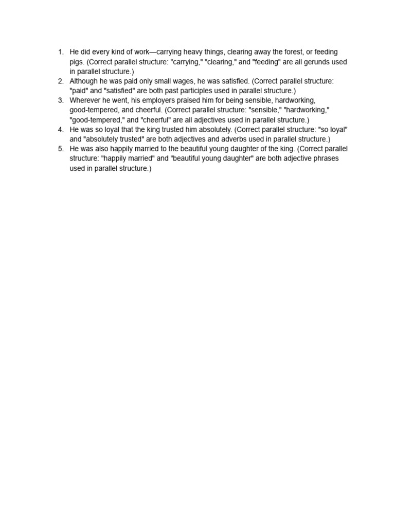 Understanding Parallel Structure | PDF