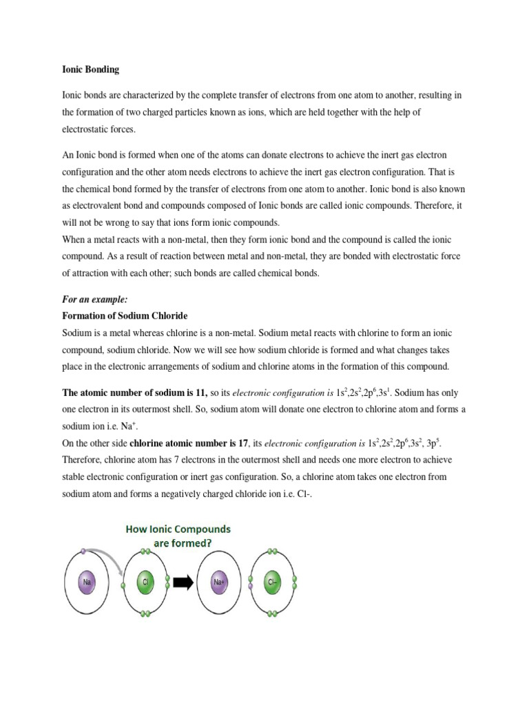 Ionic Bonding Sem II G.E. and D.S.C. | PDF | Ion | Ionic Bonding