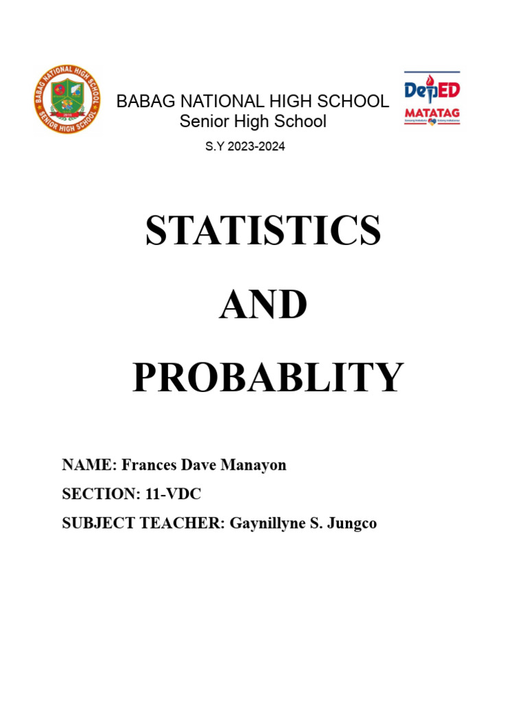 Babag National High School Stats 2023-24 | PDF