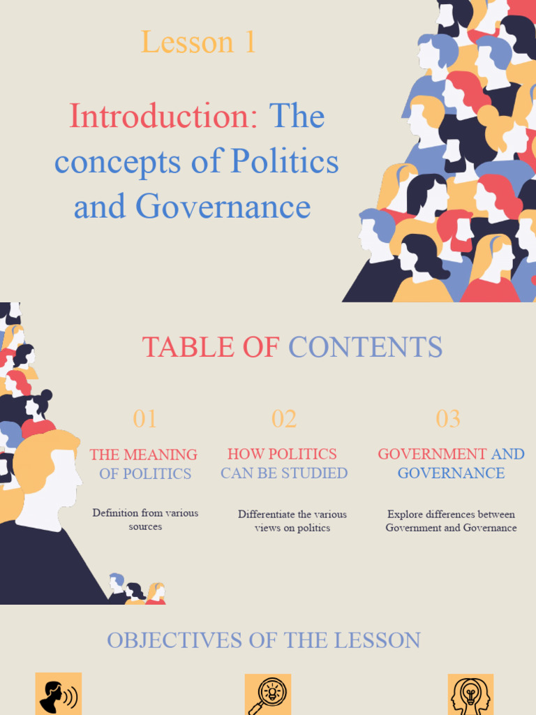Chapter 1. Lesson 1 Introduction The Concepts of Politics and ...