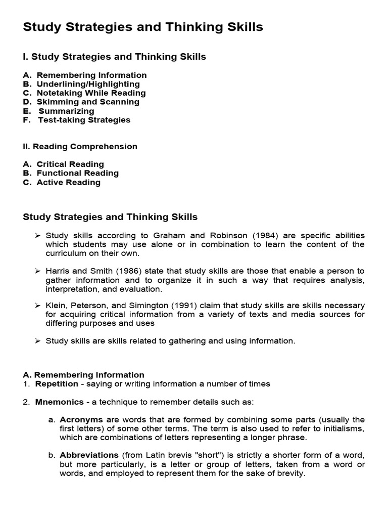 Effective Study Skills Overview | PDF | Tobacco Smoking | Addiction