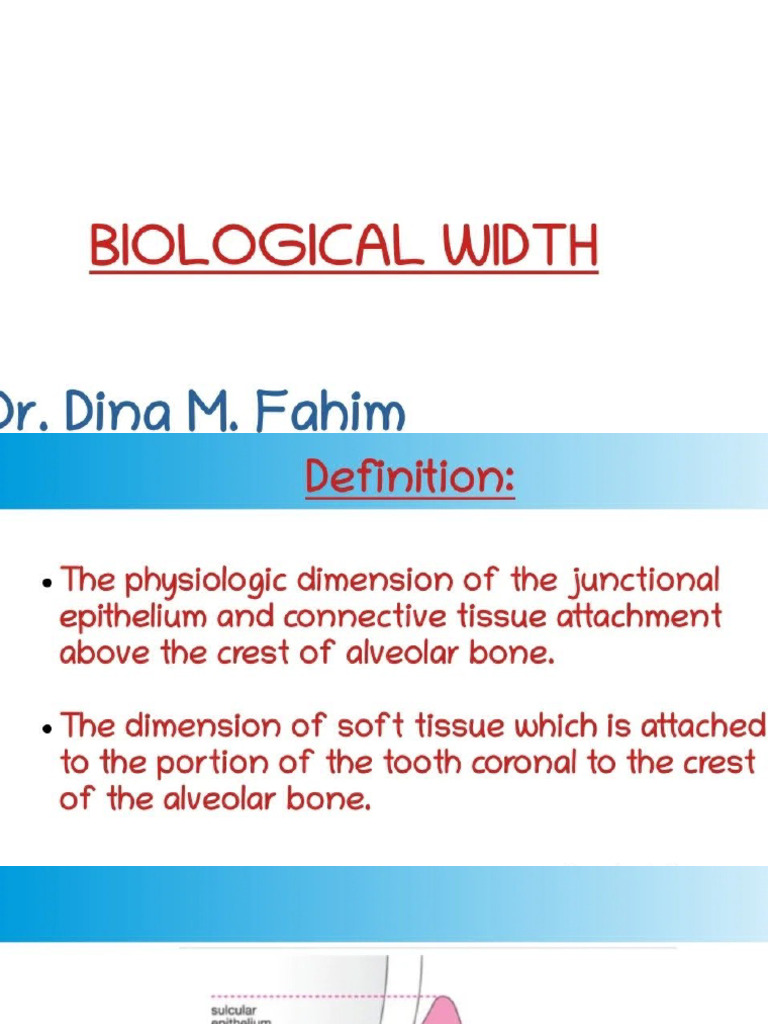 Biologic Width | PDF