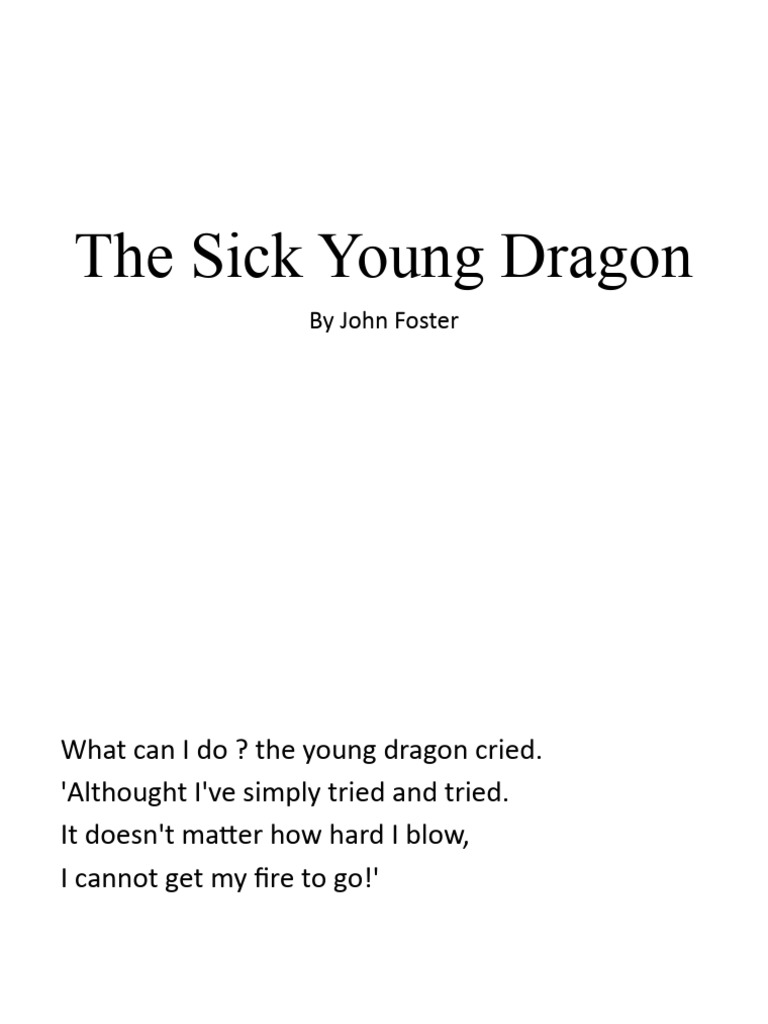 The Sick Young Dragon Poem | PDF
