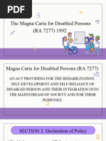 Ra 9442 Magna Carta For Disabled Person | PDF | Disability | Inclusion ...