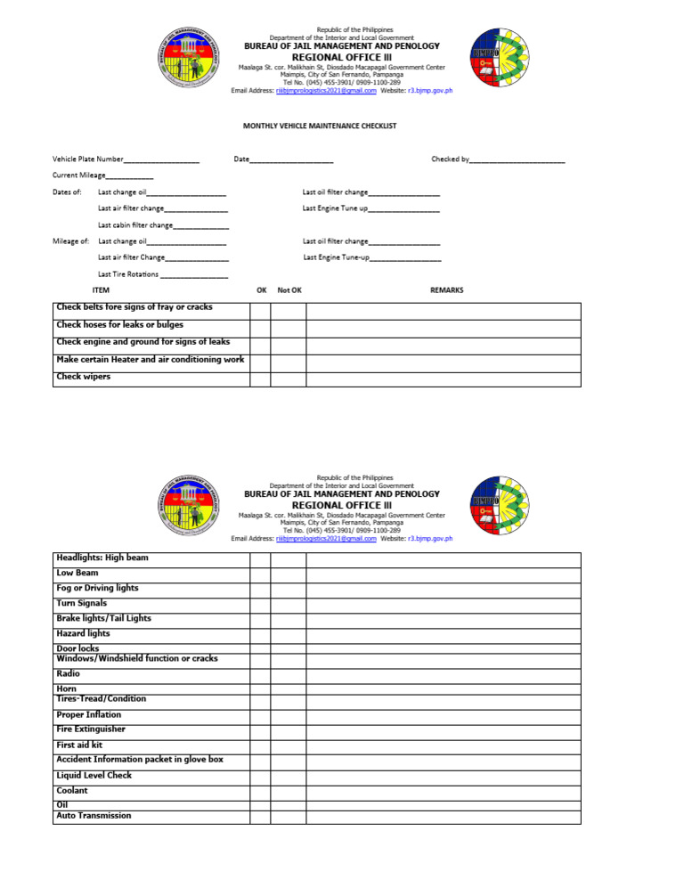 btv-maintenance-schedule-2023-1 | PDF | Motor Vehicle | Vehicles